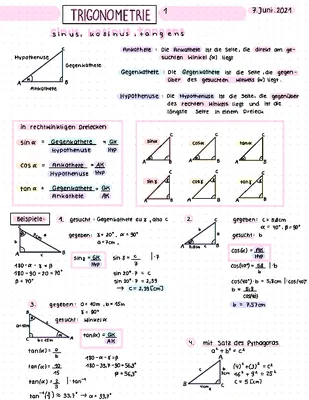 Trigonometrie (Mathe) - Knowunity